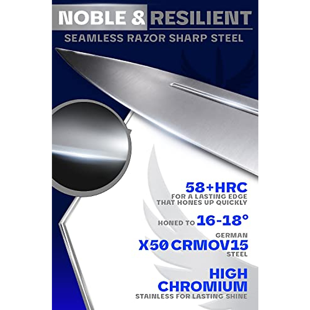 Dalstrong Chef Knife - 8 inch - Crusader Series - Forged High-Carbon German Stainless Steel - w/Magnetic Sheath - Kitchen Knife - NSF Certified