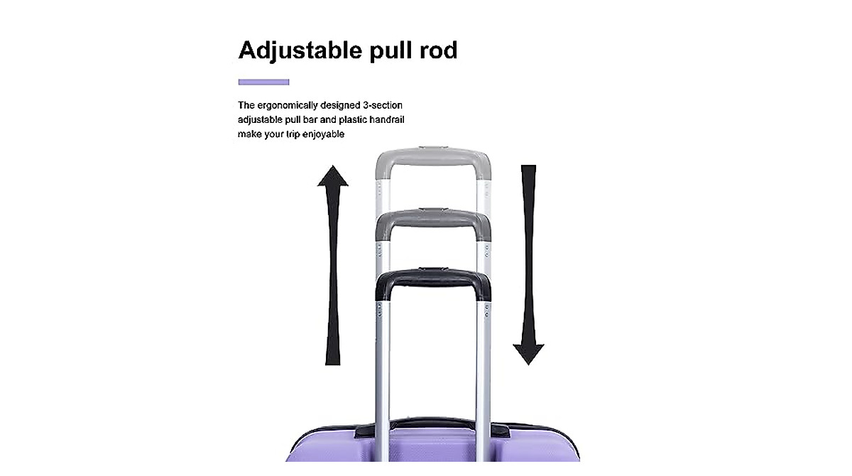Travelhouse 3-Piece Expandable Luggage Set - Light Purple