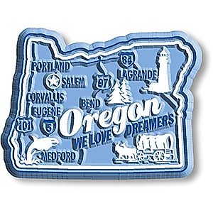 U.S. Premium State Map Magnet Set by Classic Magnets, 51-Piece Set, Collectible Souvenirs Made in The USA