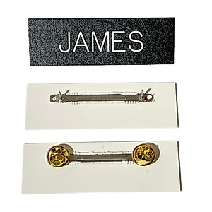 Jaymil Products Customizable Army Black Name Tag (Regular Pin Posts)