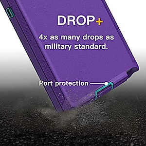 AICase Bundle for Galaxy S22 Ultra Case with Screen Protector (Bundle of Purple/Pool Blue Case+Black Case)