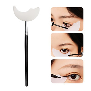 2 Pcs Lash Shield For Applying Lashes, Mascara Guard Shields, Reusable Eyelash Shields Guard, Under Eye Guards for Mascara, Eye Makeup Tools(Black Handle)