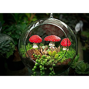 Qingo Mushroom Decor Wild Fairy Garden Accessories Glow in The Dark, Luminous Miniature Rabbit Easter Hunt Decorations Animals Figurines Lawn Plant Pots Bonsai Craft for Outside and Indoor Supplies
