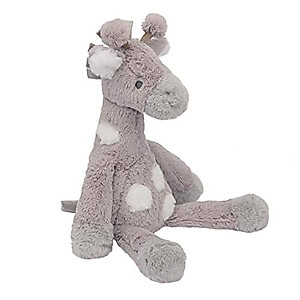 Lambs & Ivy Linen Safari Gray Giraffe Stuffed Animal Toy - Stretch