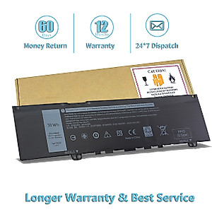 Bovekeey F62G0 P83G Battery 11.4V 38Wh for Dell Inspiron 13 7370 7380 7386 7373 5370 7000 2-in-1 P87G, Vostro 13-5370-D1505G D1525S D1605S, RPJC3 39DY5 F62GO 039DY5 0RPJC3