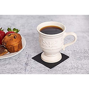 AH AMERICAN HOMESTEAD Cocktail Napkins-Disposable Beverage/Bar Napkins-Black Linen-Like Square Napkins-Eco-Friendly & Compostable-Everyday Use, Party or Wedding 4.75inch x 4.75inch (100 Count, Black)