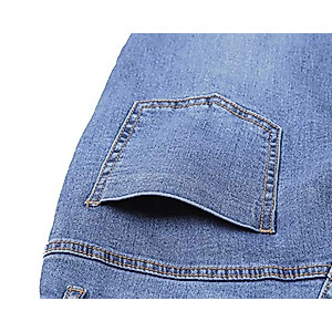 Sidefeel Women Stylish Flare Jeans Bell Bottom Mid Rise Fitted Denim Size 6 Blue