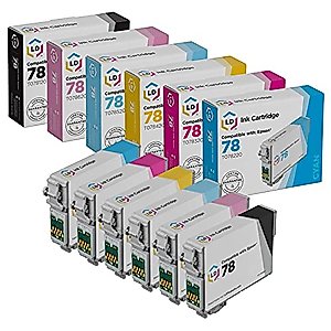 LD Remanufactured Ink Cartridge Replacement for Epson 78 (Black, Cyan, Magenta, Yellow, Light Cyan, Light Magenta, 6-Pack)