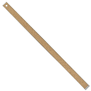 24" Stainless Steel Ruler with Non-Skid Cork Backing: 32 & 64 divisions per inch
