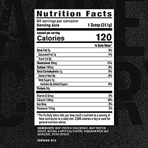 Jacked Factory Authentic Whey Muscle Building Whey Protein Powder - Low Carb, Non-GMO, No Fillers, Mixes Perfectly - Vanilla Flavor