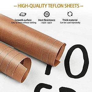 Teflon Sheet for Heat Press Transfer Sheet 18 Pack Non Stick 12"x16" Heat Transfer Paper Heat Resistant Craft Mat