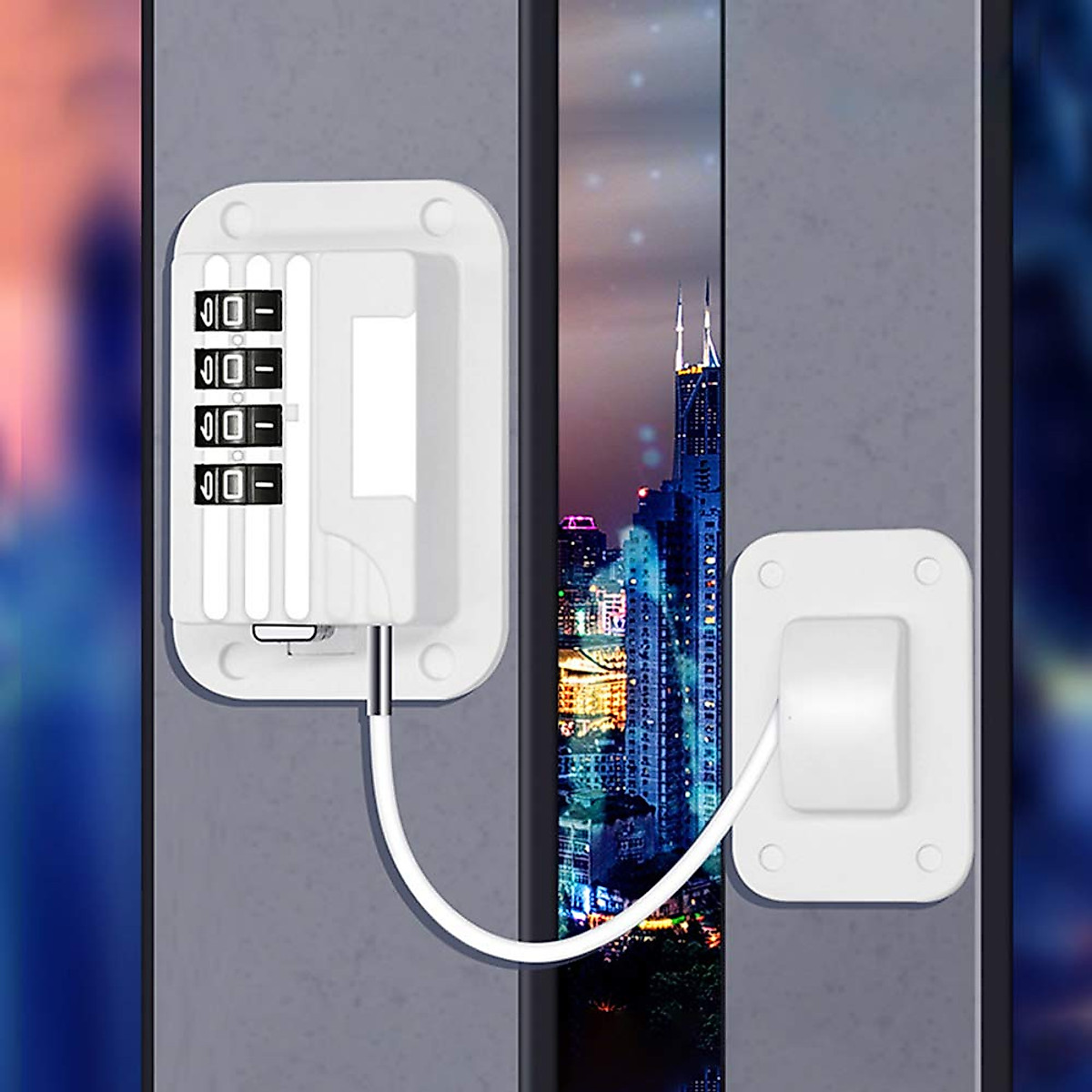 Fridge Lock, Refrigerator Combination Lock, Child Proof Baby Safety Locks, Multi Purpose Cabinet Lock Password Lock File Cabinet Lock, No Keys Needed(White)