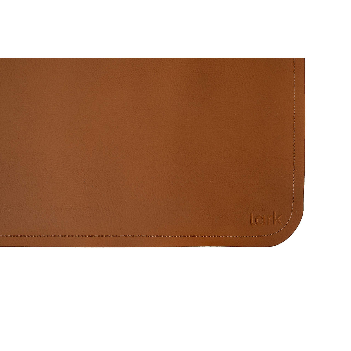 Vegan Leather High Chair Mat by Lark Baby Goods (40 x 40 in) - Waterproof Wipeable Splat Mat for Under High Chair - Baby High Chair Floor Mat for Splash and Spill Protection - Brown