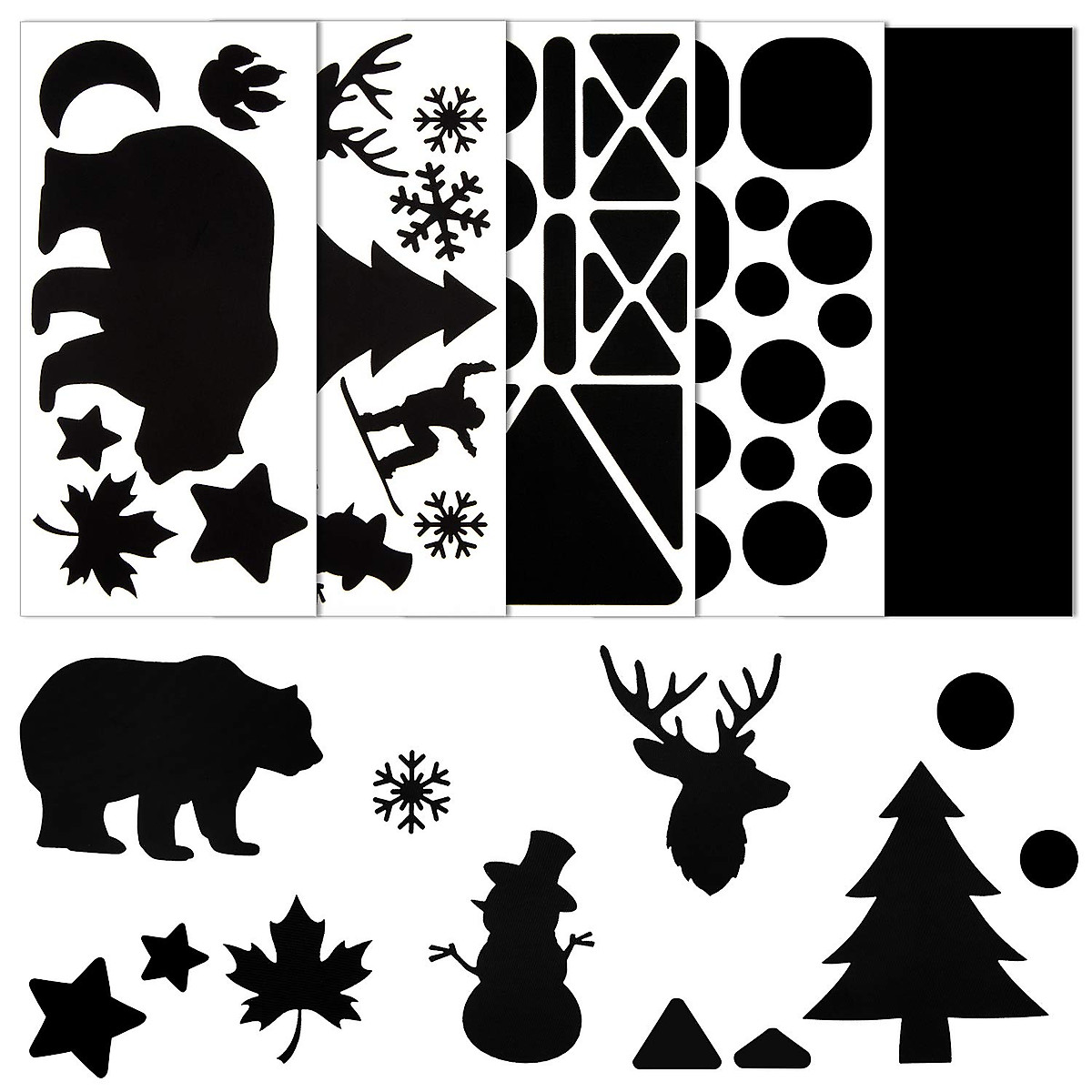 10 Sheets Repair Patches Down Jacket Black Nylon Fabric Patch Winter Self Adhesive Nylon Patch Different Size and Shapes Clothes Patches Clothing Repair Patch Kit for Down Jacket, Tent Clothes, Bag