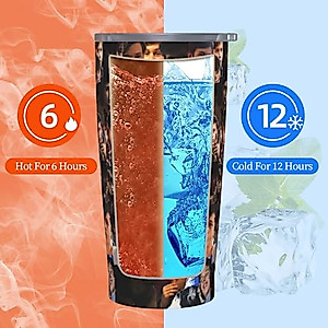 OAEWRE Nick Actors Robinson Stainless Steel Mug Insulated Tumbler Coffee Mugs with Lids and Straw Double Wall Vacuum Cup 20oz