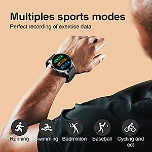TOYCOD Smart Watch with Text & Call(Answer/Make), Bluetooth Fitness Tracker with 1.28” Round Touch Screen, IP68 Waterproof Heart Rate Blood Pressure Sleep Monitor, Activity Tracker, for Android iOS