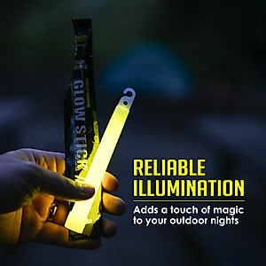 EVERLIT Survival Emergency Glow Sticks- 6 Inches Light Sticks for First Aid Kit, Survival Kit, Camping, Hiking, Outdoor, Disasters, Emergencies Up to 12 Hours Duration… (12 Pack, Green)