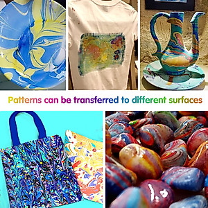 TBC The Best Crafts Marbling Art Paint Kit, 6 Bottles Marbling Inks(19ml Each), Art of Painting on Water, Ebru Art