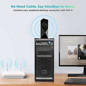 DBIT AX1800 WiFi 6 USB Adapter for Desktop PC (D1-X18) Long Range Wireless Network Adapter USB WiFi Dongle with USB3.0, 5GHz/1201Mbps + 2.4GHz/574Mbps, MU-MIMO, OFDMA, Supports Windows 11/10