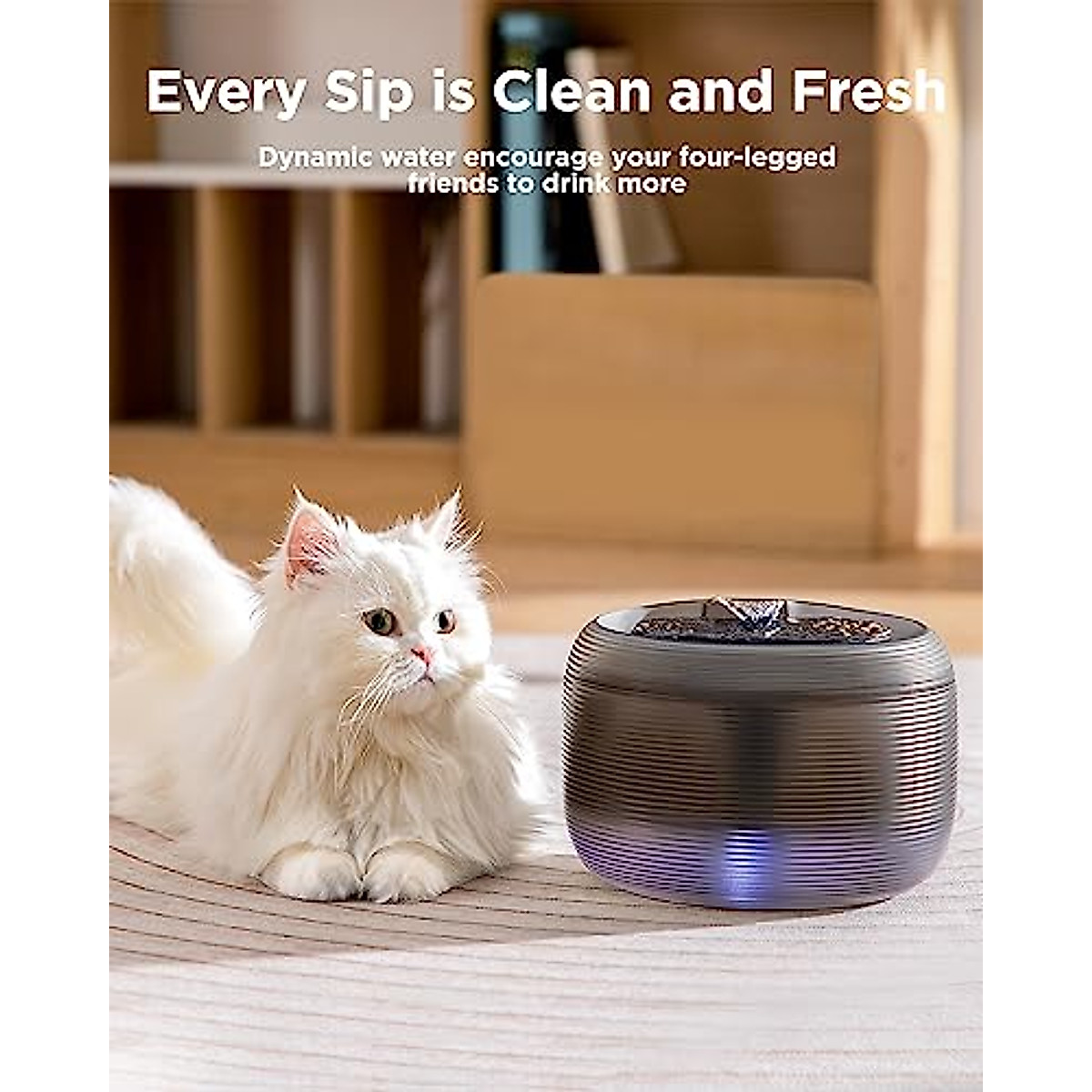 FEELNEEDY 12 Pack Cat Water Fountain Filter & 6 Pack Pump Sponges & 6 Pack Sound-Absorbing Sponges, Pet Water Fountain Filter for 84 fl oz/2.5L Cat Water Fountain (F-016B)