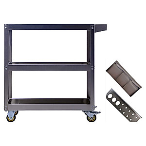 YGCBL Multifunction Portable Hand Trucks,Trolleytool Trolley Cart Stainless Steel Multifunction Organizer Silver Service Trolley, Bearing 100Kg, 2 Styles,A-700X350X800Mm