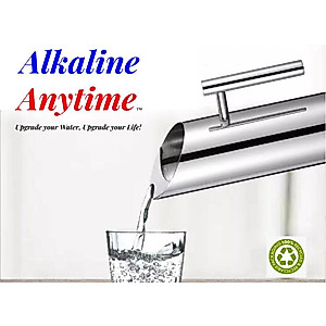 Alkaline Anytime Water Pitcher- Alkaline Water Pouch 9.5+ pH-American Stainless Steel-Ice Guard-Modern-BPA Free Water Jug-Iced Tea Maker-Great for Alkaline Water-Iced Tea-Kool Aid-Iced Coffee-Lemonade