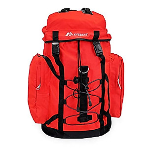 Everest Hiking Pack, Red, One Size