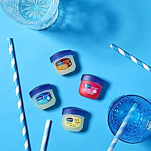 Vaseline Lip Therapy Original – Mini Vaseline Lip Balm, Hydrating Petroleum Jelly, Clear Lip Gloss, Travel-Size, 0.25 Oz Ea (Pack of 4)