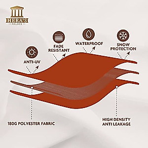 HERA'S PALACE 13ft Rectangle Patio Umbrellas, Large Outdoor Umbrella with Crank, Powerful UV Protective, Table Umbrella Outdoor Patio for Backyard, Pool, Garden, Deck