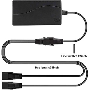 78 Inches 2 Pin Splitter Lead Y Power Cable Used to Connect 2 Electric Recliner Motors of Chair Lifts to 1 Power Transformer