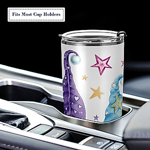 Kigai 20oz Tumbler Stainless Steel Double Wall Vacuum Insulated Tumbler Cup Travel Mug Coffee Cup with Lid, Straw and Cleaning Brush-Cute Gnomes