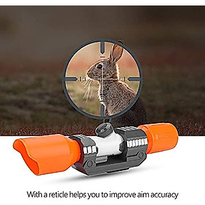 Xximuim Scope Sight for Nerf Gun,Plastic Kids Gift Tactical Scope Sight Attachment with Reticle Targeting Accessory for Modify Toy Gun(Orange)