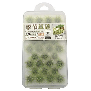 LQ Industrial Static Grass Tuft Model 8-9mm High Grass Tufts Terrain Model Kit Fake Moss Grass and Tweezers for Train Landscape Railway Artificial Grass Modeling