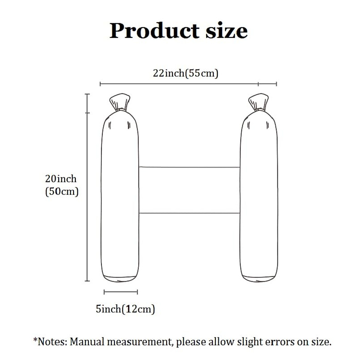 Reidio 1 Pair Multipurpose Pillow Adjustable Candy Shaped Throw Pillow Neck Support Pillow Back Cushion Body Pillow with Removable Soft Cotton Pillowcase ​Machine Washable (Panda)