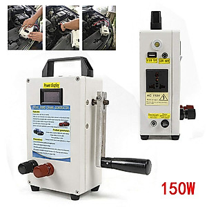 Hand Crank Generator w/Outlets USB Hand Powered Generator Portable for Emergency Electric Camping Outdoor Home Use Lightweight Manual Generator