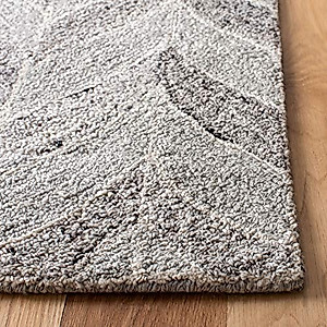SAFAVIEH Abstract Collection 6' x 9' Grey ABT636F Handmade Premium Wool & Viscose Area Rug