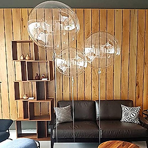 10 Pcs 20-inch Clear Bobo Bubble Plastic Balloons for LED Bobo Balloons LED Light Up Balloons for Christmas, Wedding, Birthday Party Decorations (Led String Not Included) (10 Pcs, 20 Inches)