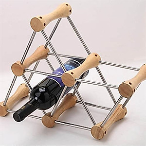 DOUBA DIY Wooden Metal Wine Rack, Transforming Bottle Rack, Kitchen Bar Assembly Wine Rack Wine Set