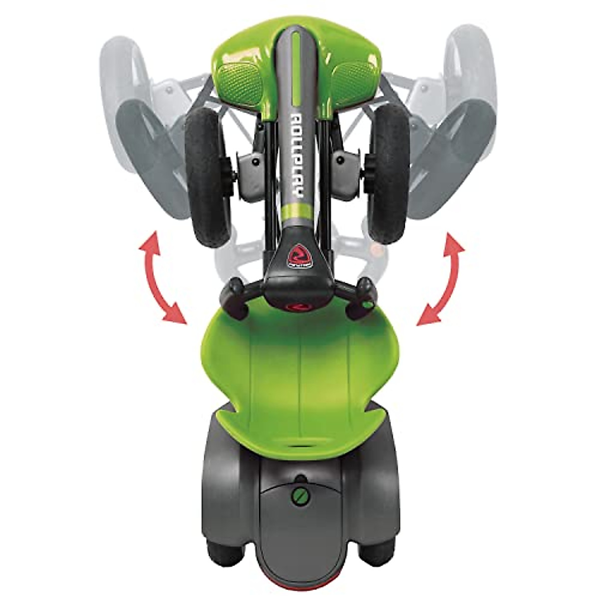 Rollplay Flex Kart 6V Electric Go Kart for Children Aged 2-5 Featuring Space-Saving Folding Function, Easy Push Start Button, and a Top Speed of 2 MPH, Green