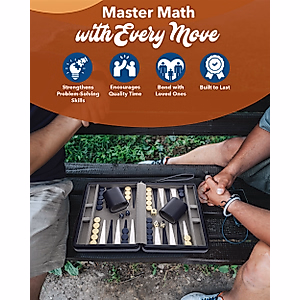 WE Games Backgammon Set, Board Games for Adults - Travel Games - Magnetic with Navy Blue Leatherette Backgammon Board and Carrying Strap - Travel Backgammon Sets for Adults