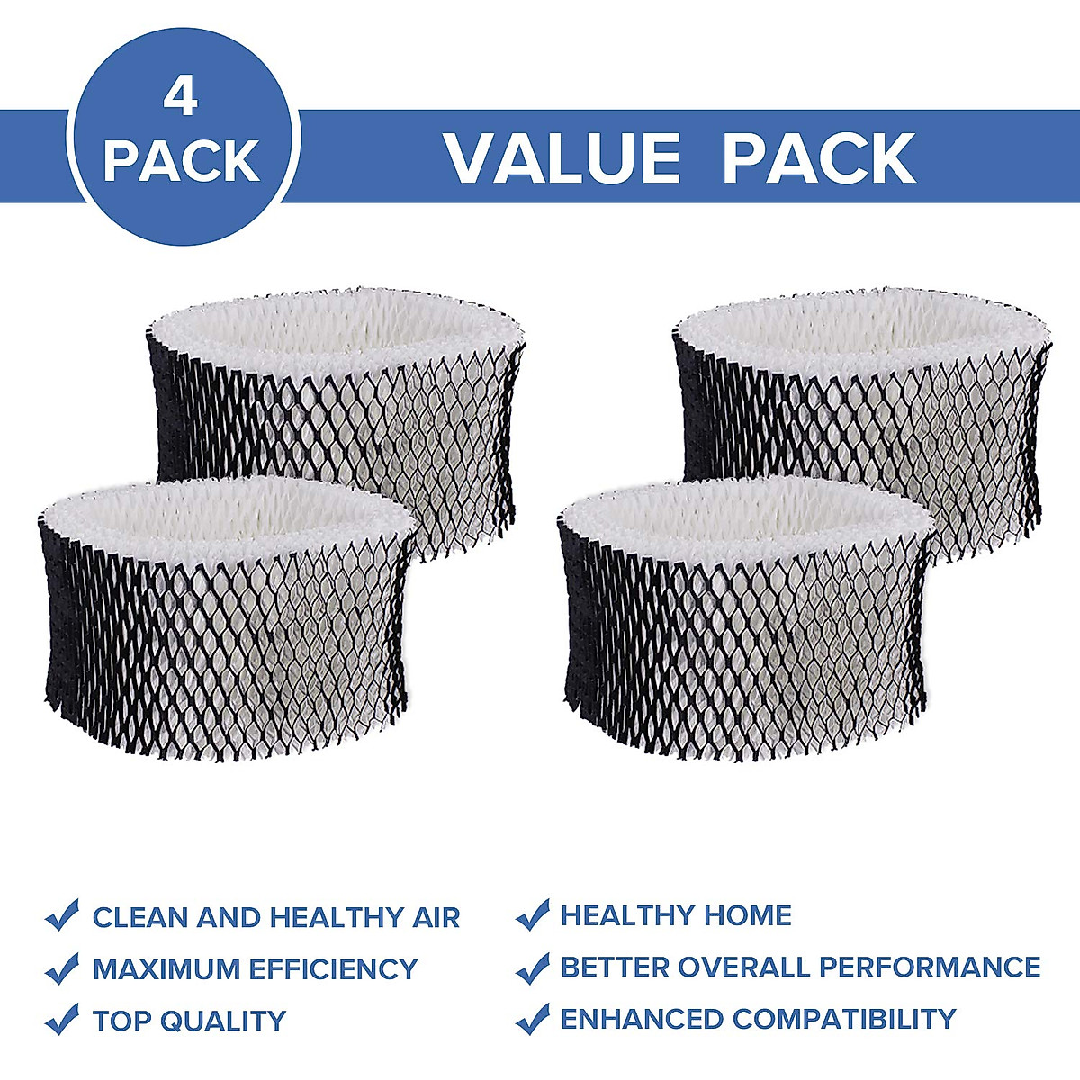 THVGUL cherliyy 4 Pack HWF62 Humidifier Filters Compatible with Holmes & Sunbeam Humidifier Filter A, Replacement Parts HWF62, HWF62CS, HWF62D, SF212, SCM1100, SCM1701, SCM1702, SCM1762, SCM2409