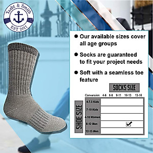 Yacht & Smith 4 Pairs Merino Wool Thermal Boot Socks for Hiking, Trail, Hunting, Winter