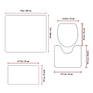 AZHM Christmas Shower Curtain Sets with Non-Slip Rugs Toilet Lid Cover and Bath Mat Snowman Shower Curtains with 12 Hooks 4 Piece Bathroom Decor Set Xmas Gifts for Christmas