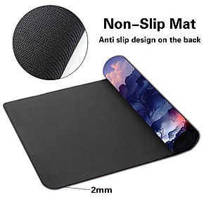 Board Game TCG Playmat Table Mats Games Size 60X35 cm Mousepad Compatible for MTG RPG CCG Trading Card Game Play mats (Pink Tree)