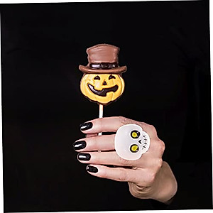 KOMBIUDA 50 pcs Spider Ghost Pumpkin Toys Light LED for Goodies Finger Flashing Favors The Toy Prizes Rings Lighted and Dark Up Color Bag Glow in Gifts Glowing Party Kids Goodie Halloween