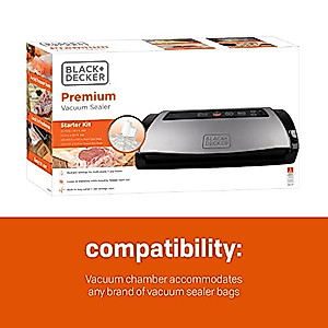 Black + Decker BD8173 Vacuum Sealer, Standard, Silver & Black