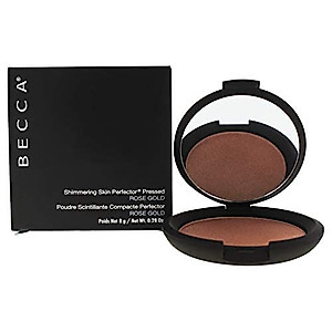 Becca Shimmering Skin Perfector Pressed Highlighter, Rose Gold, 0.28 Ounce