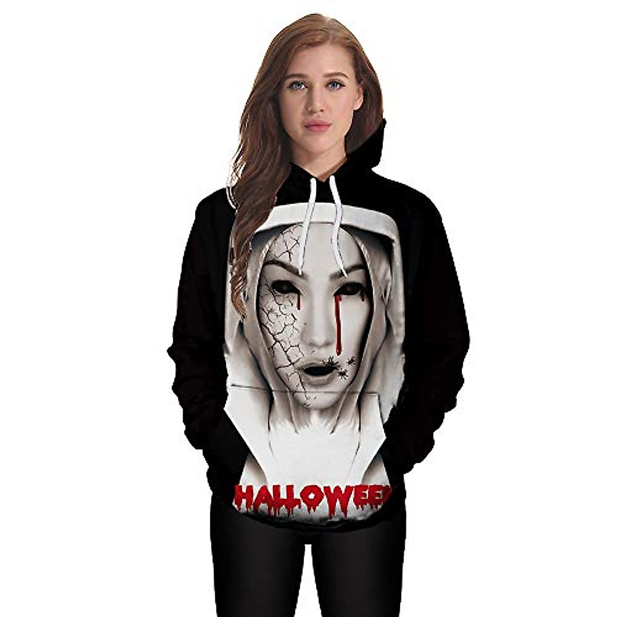 Cool Hoodies for Men, Thenlian Loves' Casual Autumn Winter 3D Printing Long Sleeve Hoodies Sweatshirt Blouse(Black, 3XL)