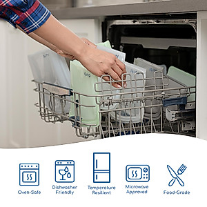 Silicone Freezer Bag for Food Storage,1PCS Gallon Bag (101floz Clear), Large Folding Stand Up Zip Top Container, Home Organization,Travel,Make-up Storage, Freezer, Oven, Microwave (Clear)………