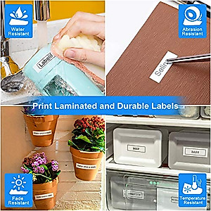 Labelife Replacement for Brother P Touch Label Tape TZe-231 JM-231 TZe TZ Tape 12mm 0.47 Laminated White TZe231 Label Maker Tape for D210S P3100D Label Maker and Brother Ptouch PT-D210 PT-H110, 5-Pack